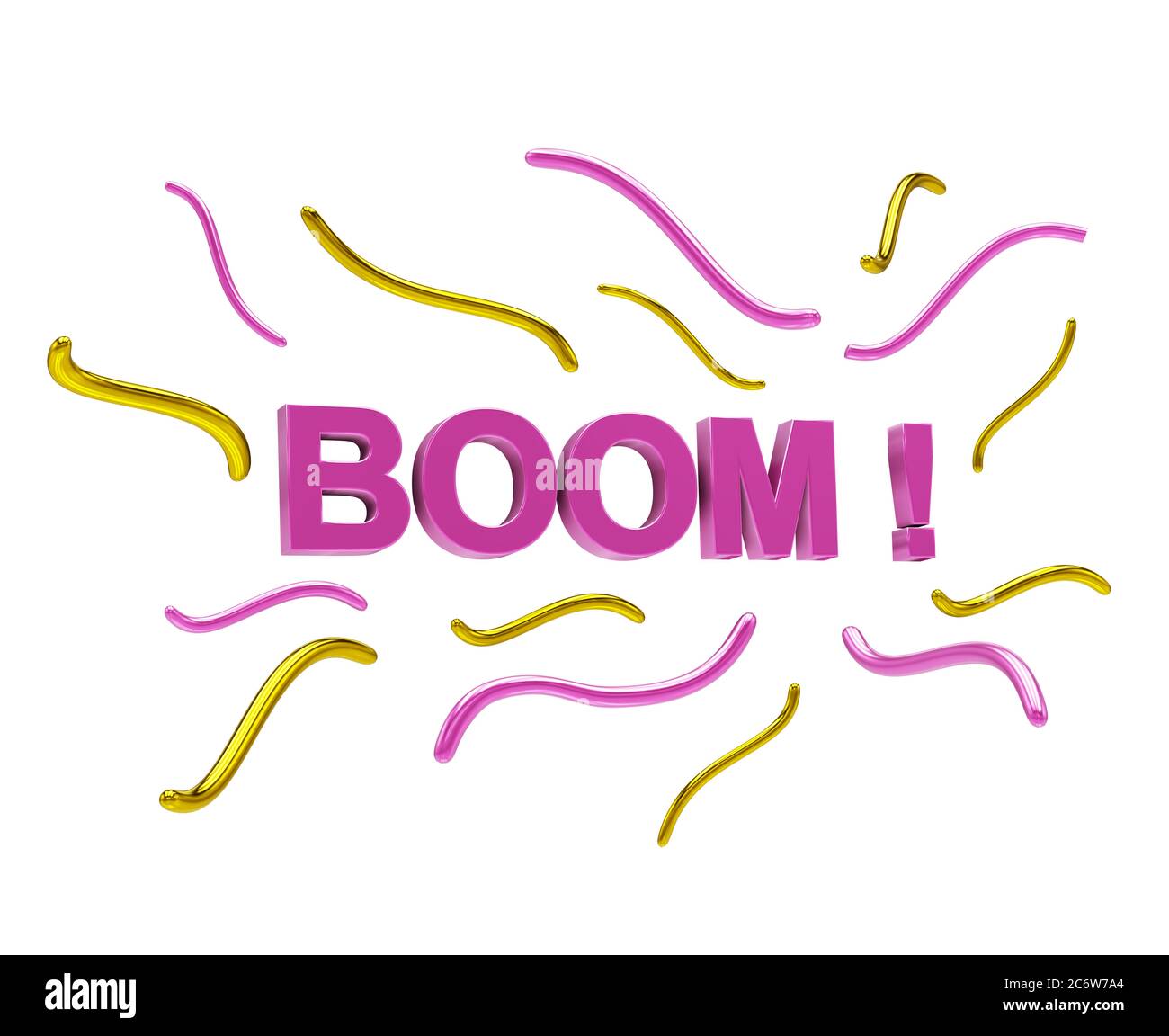 BOOM wording sound effect, 3d render, illustration Stock Photo - Alamy