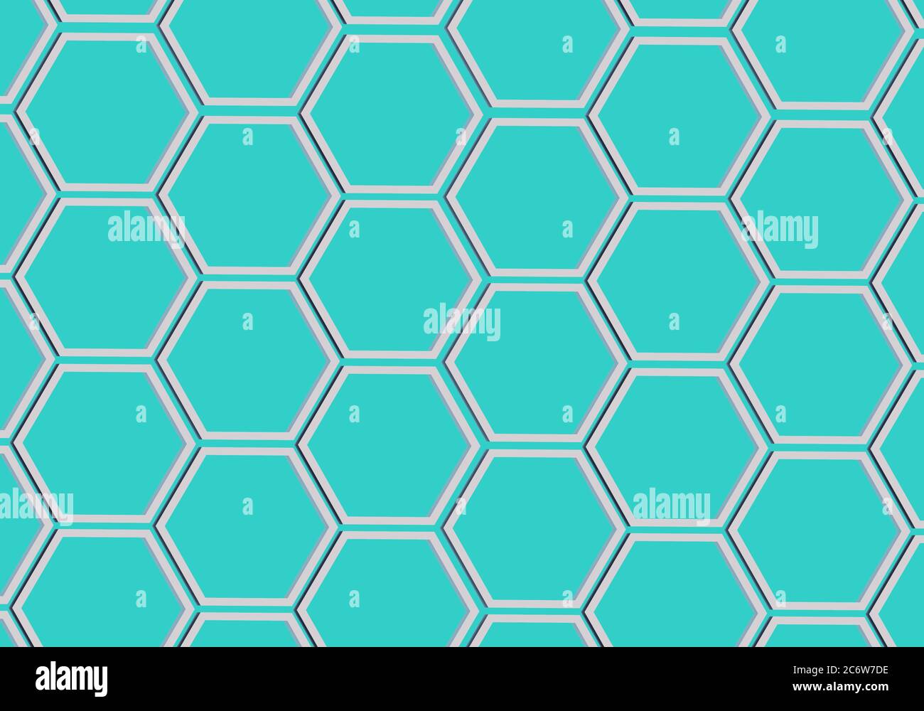 Abstract metal hexagon honeycombs on blue. Modern stylish texture. 3d ...