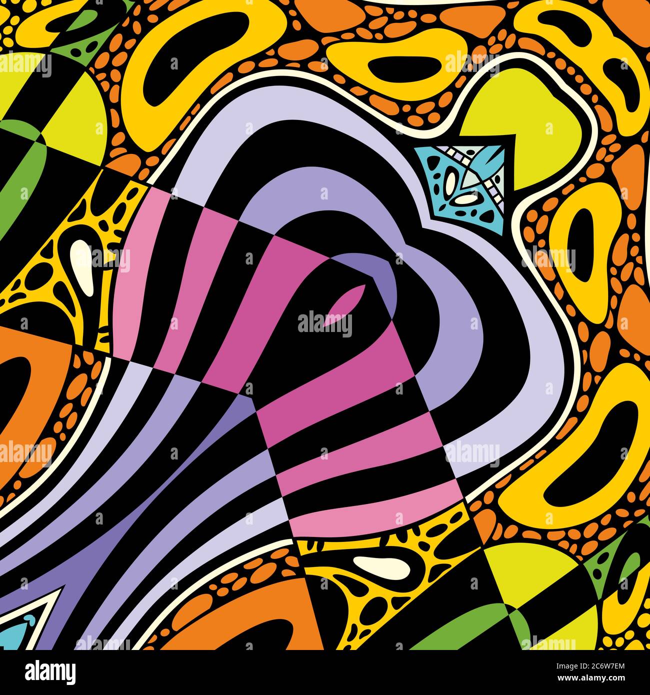 Vector modern cartoon hand drawn background Stock Vector Image & Art ...