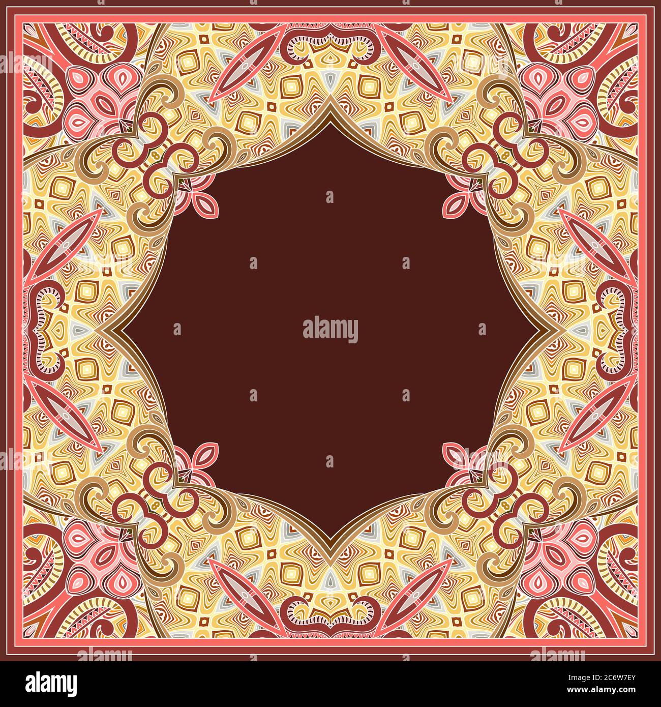 Vector abstract ornamental nature ethnic frame Stock Vector Image & Art ...