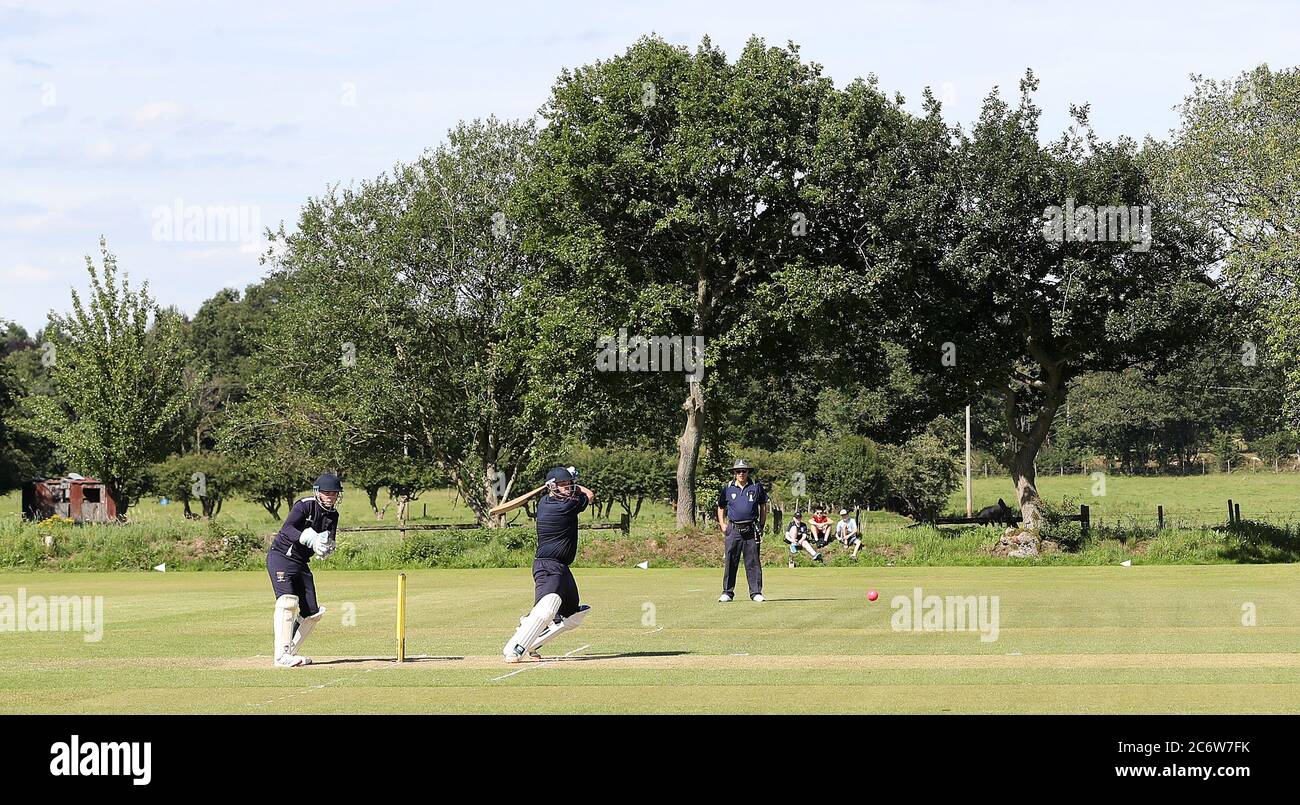 Little Stoke bat against Moddershall and Oulton at Moddershall and ...