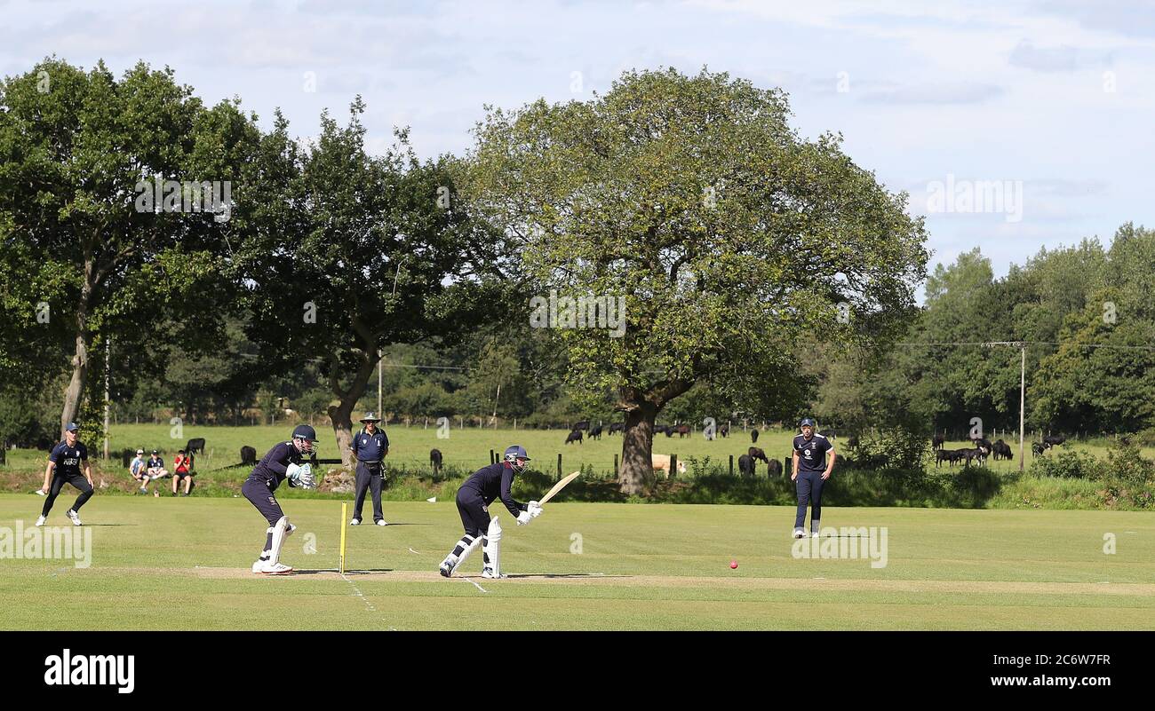 Little Stoke bat against Moddershall and Oulton at Moddershall and ...