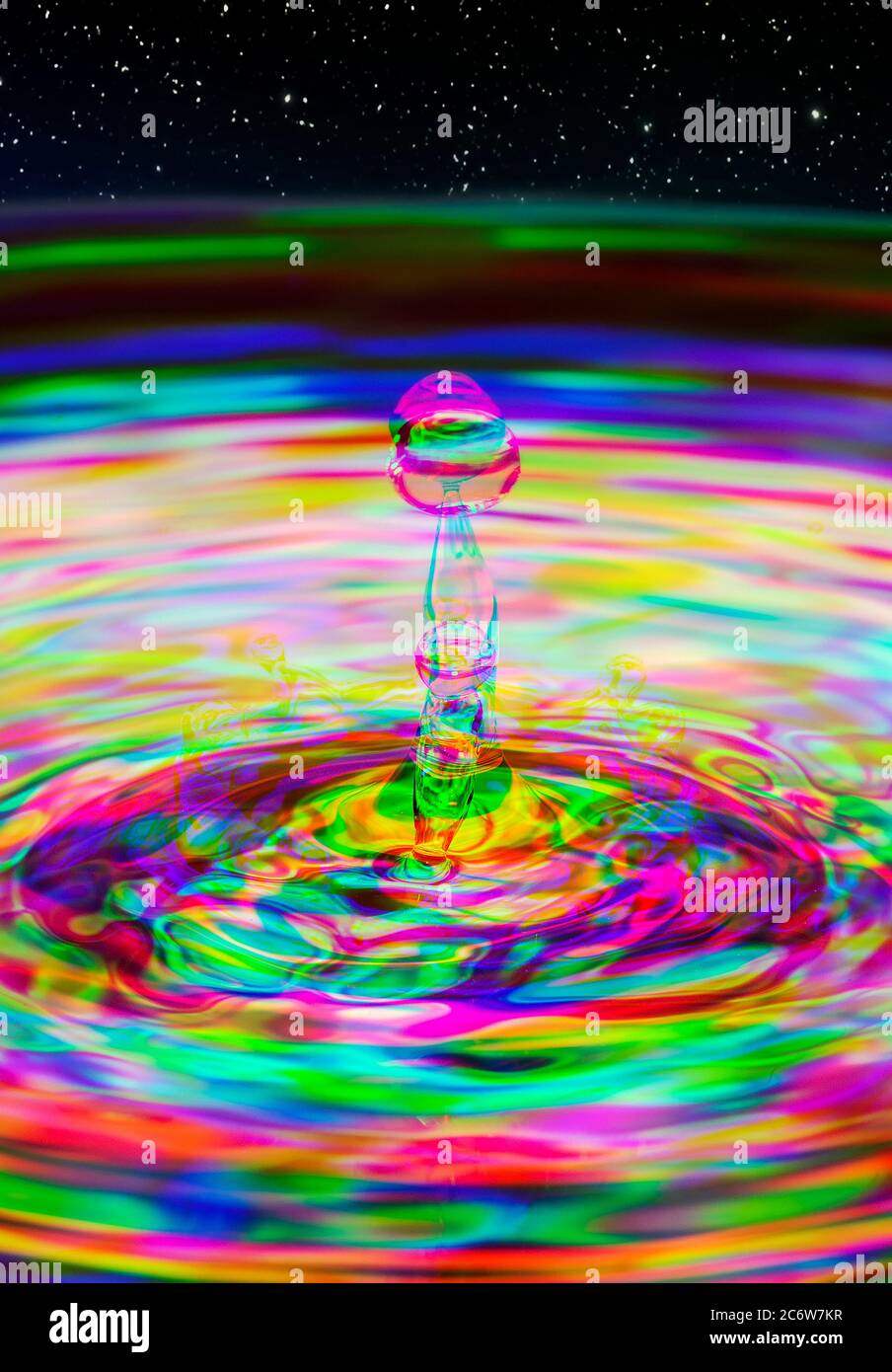 Water drop ripple splash with abstract multi coloured Harris Shutter ...