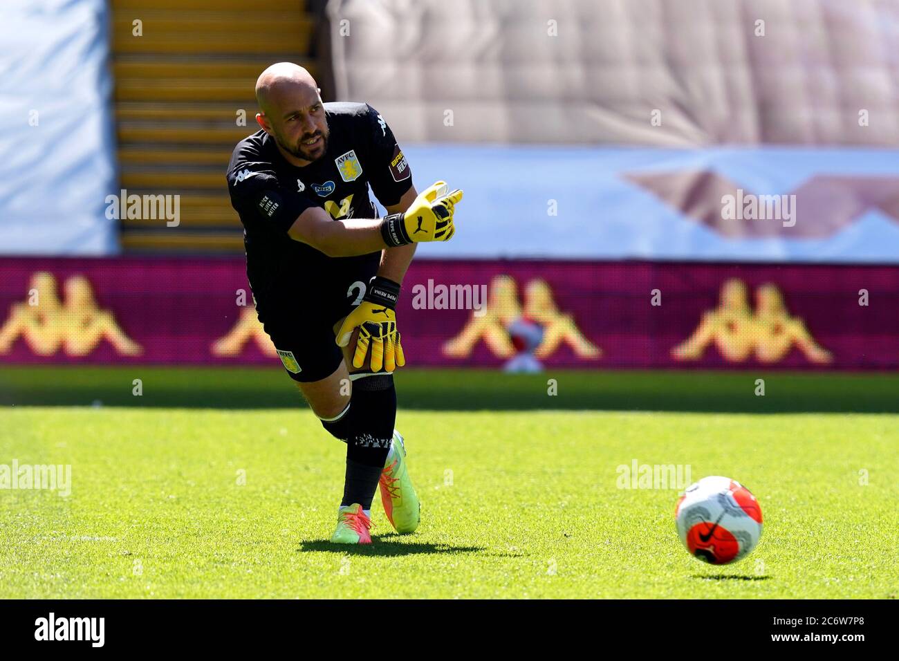 Aston Villa's goalkeeper Jose Reina during the Premier League match at ...