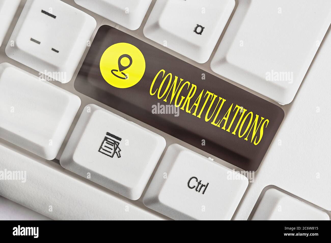 Writing note showing Congratulations. Business concept for a special ...