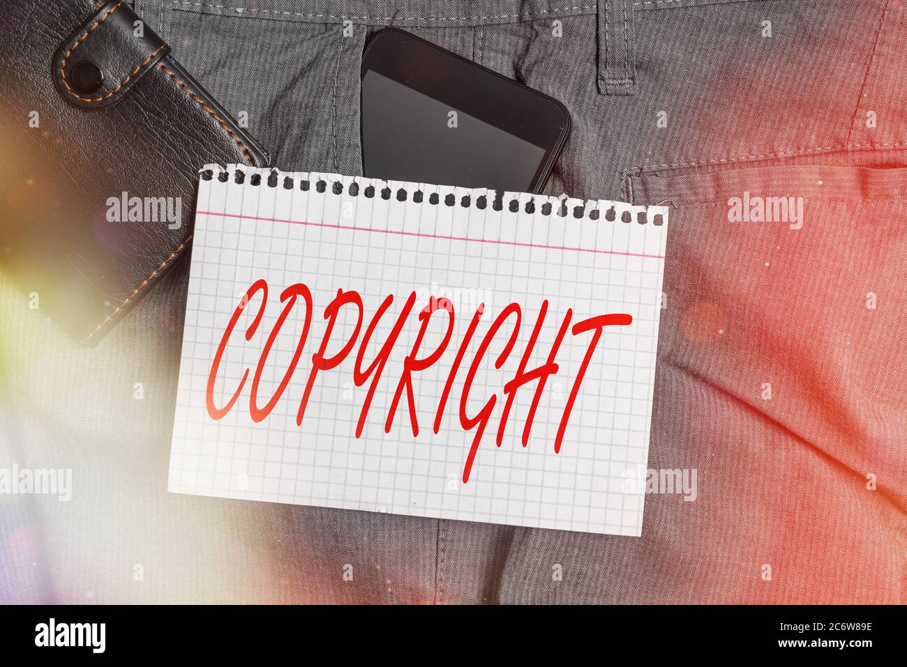 Handwriting text Copyright. Conceptual photo exclusive legal right to ...