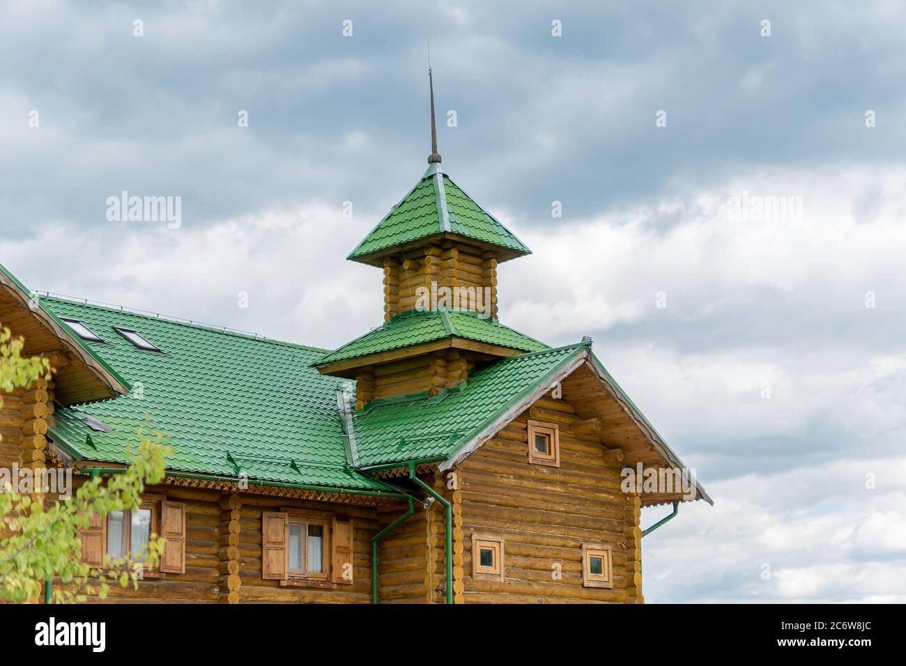 russian log house called Terem Stock Photo - Alamy