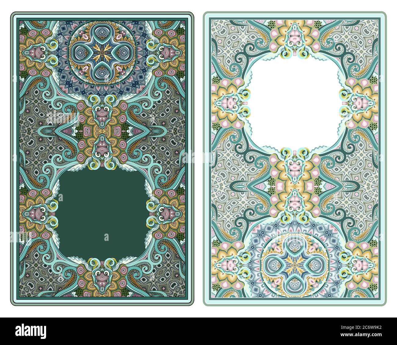 Set of vector abstract ornamental nature frames Stock Vector Image ...