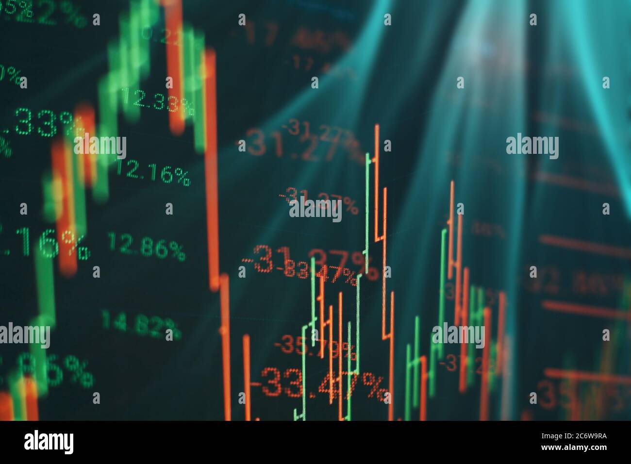 Fundamental and technical analysis concept. Abstract financial trading ...