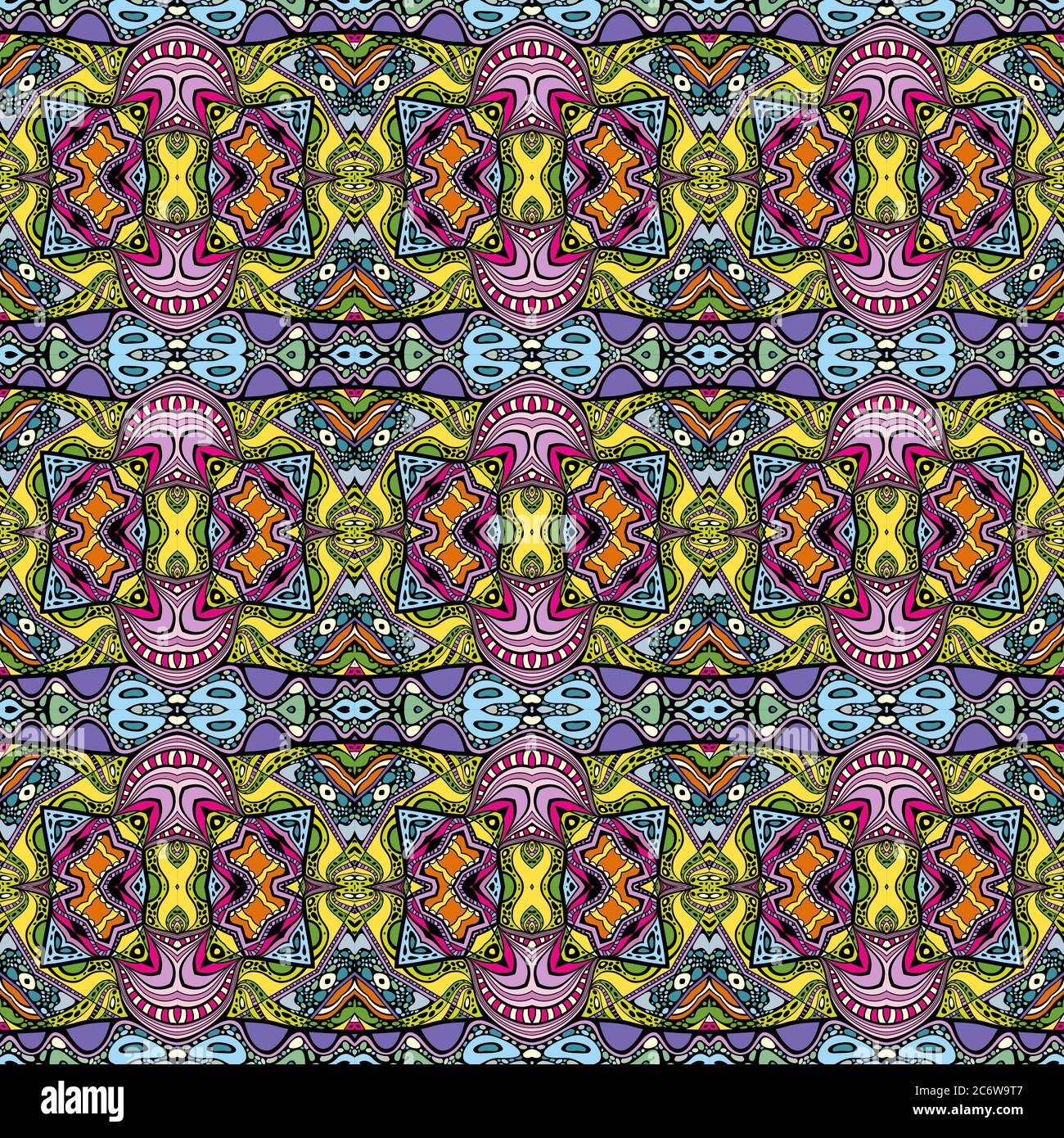 Seamless kaleidoscope endless pattern hi-res stock photography and ...