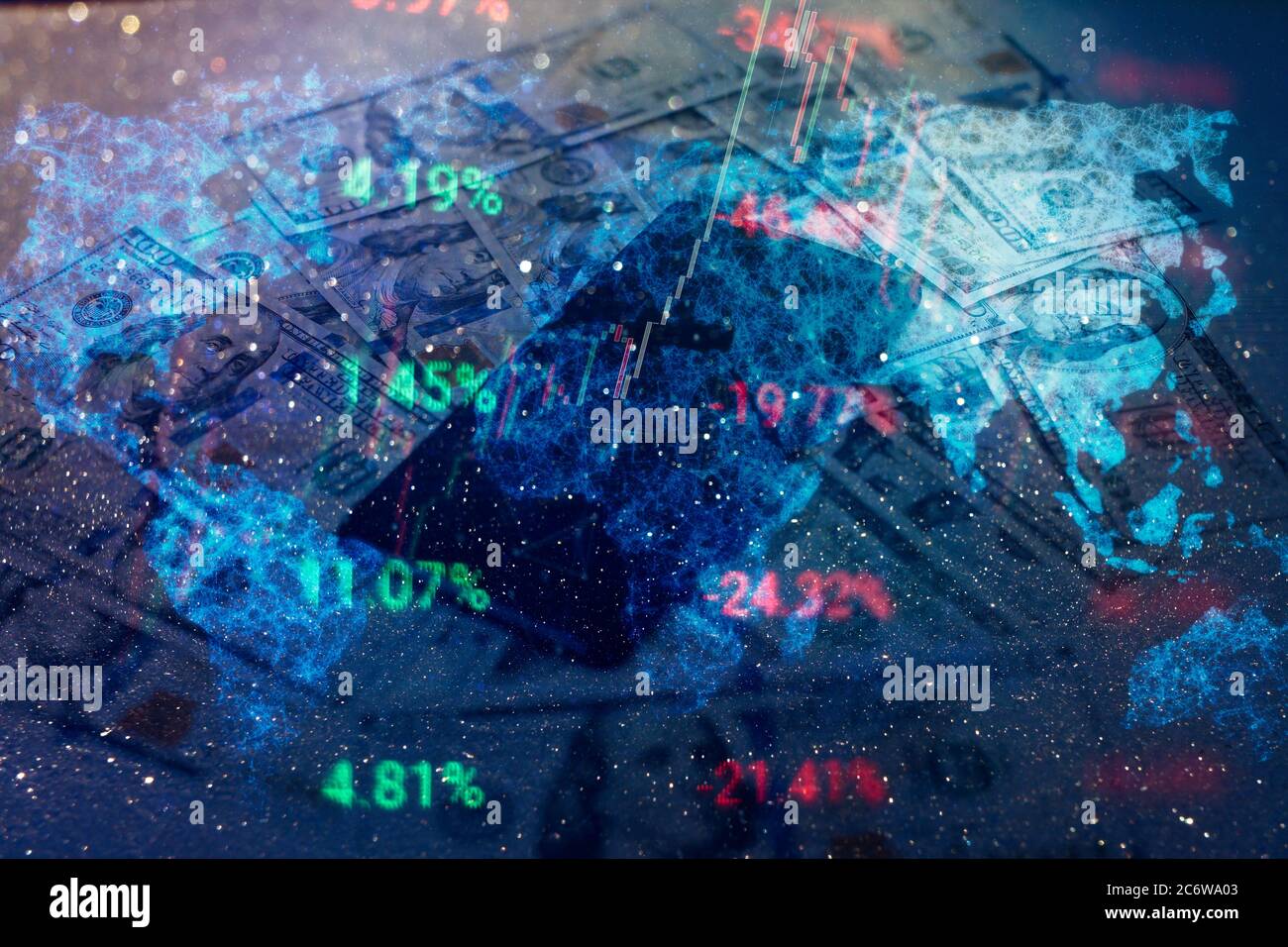 Fundamental and technical analysis concept. Abstract financial trading ...