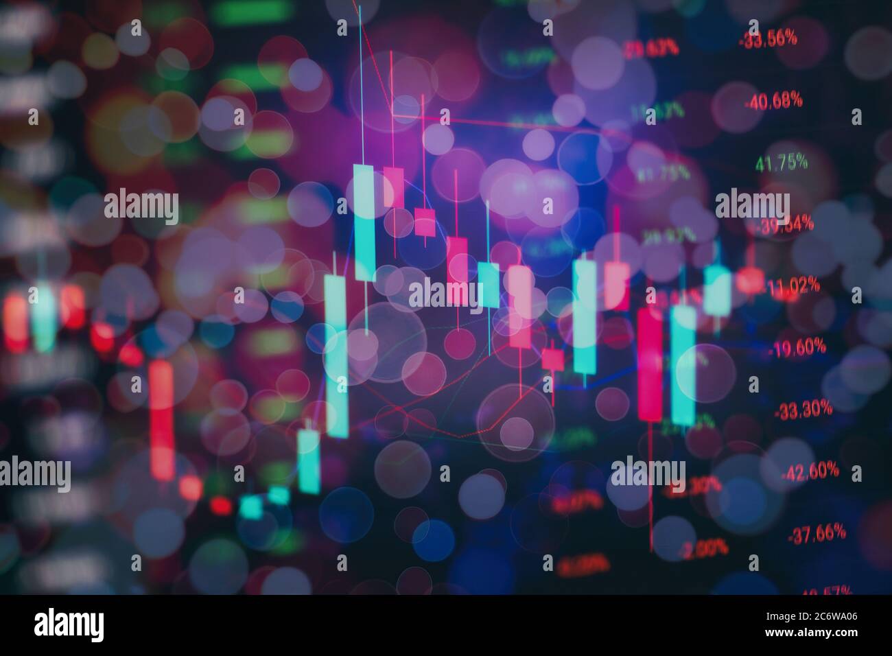 Fundamental and technical analysis concept. Abstract financial trading ...