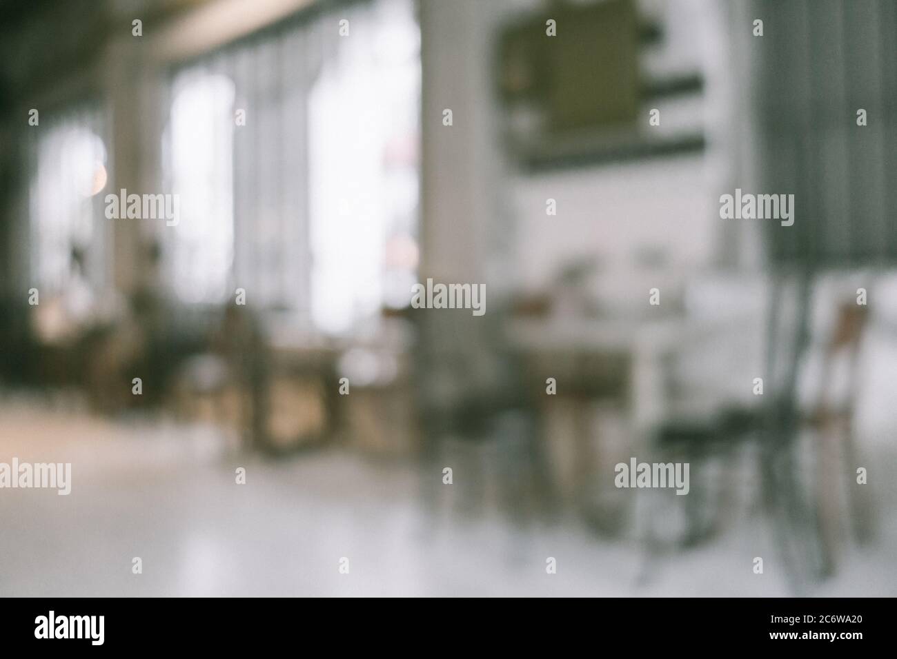 Abstract blurred restaurant or cafe interior background. Blurred ...