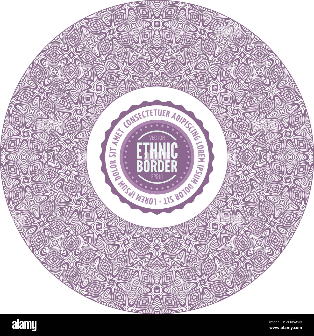 Vector ornamental vintage ethnic round frame Stock Vector Image & Art ...