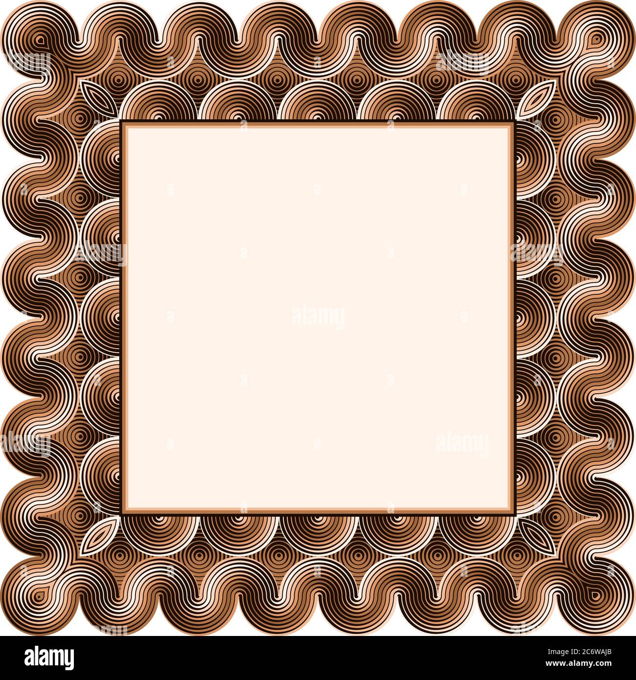 Vector geometric border with distortion effect Stock Vector Image & Art ...