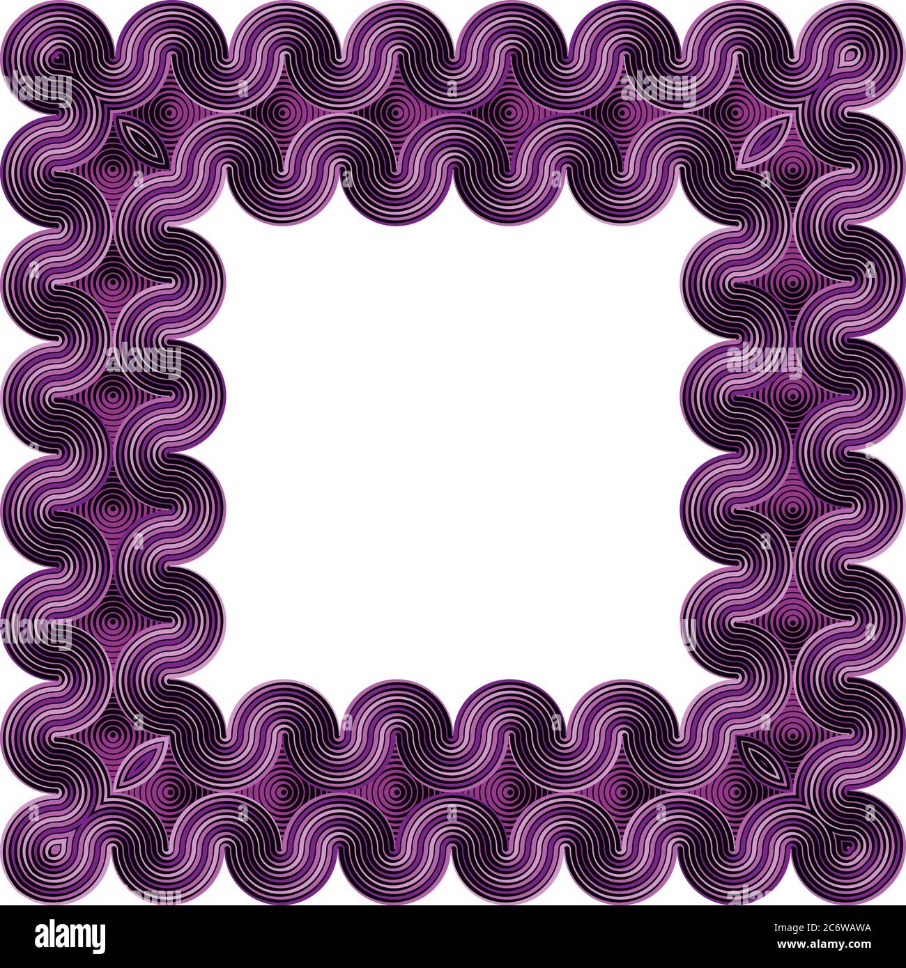 Vector geometric border with distortion effect Stock Vector Image & Art ...