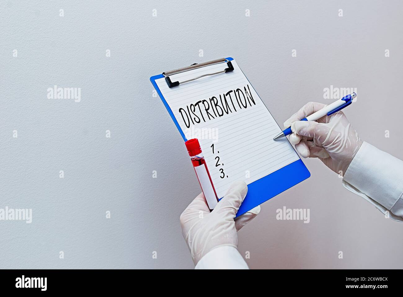 Writing note showing Distribution. Business concept for the behavior of ...