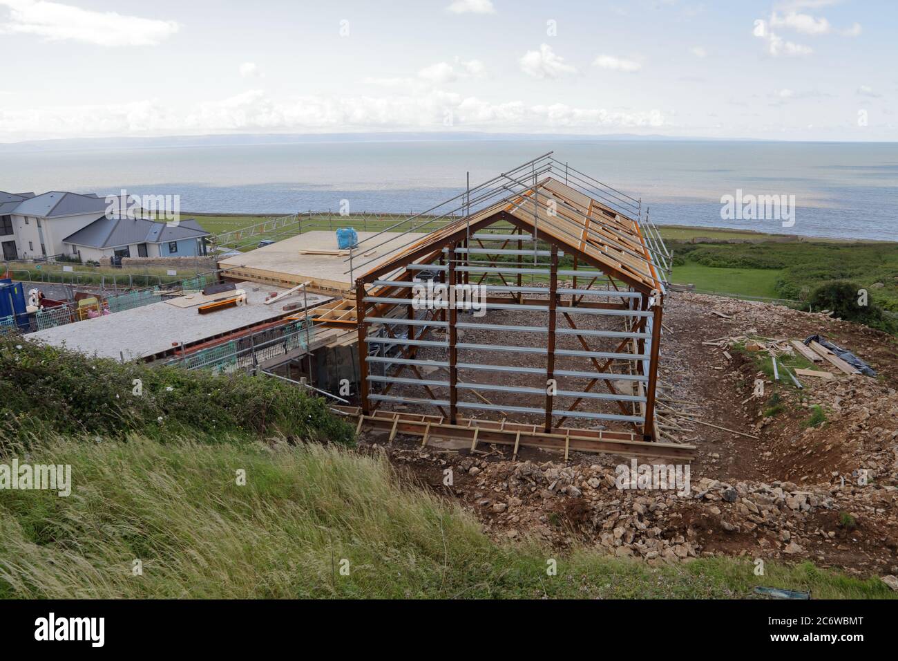 The long awaited village hall under construction in Ogmore by sea with ...
