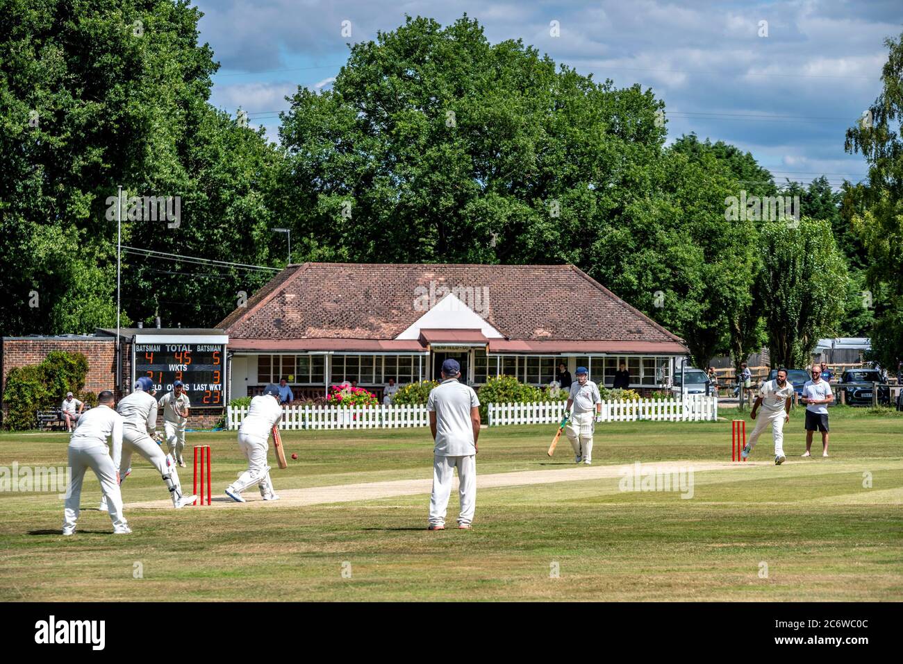 Henfield UK, July 11th 2020: One of the country's oldest cricket clubs ...