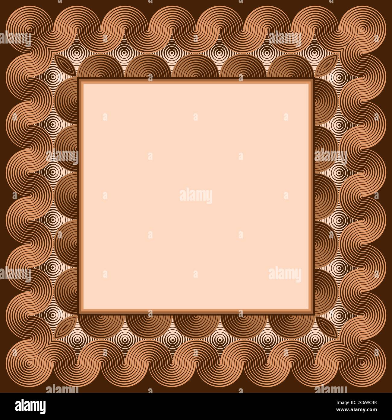 Vector geometric border with distortion effect Stock Vector Image & Art ...