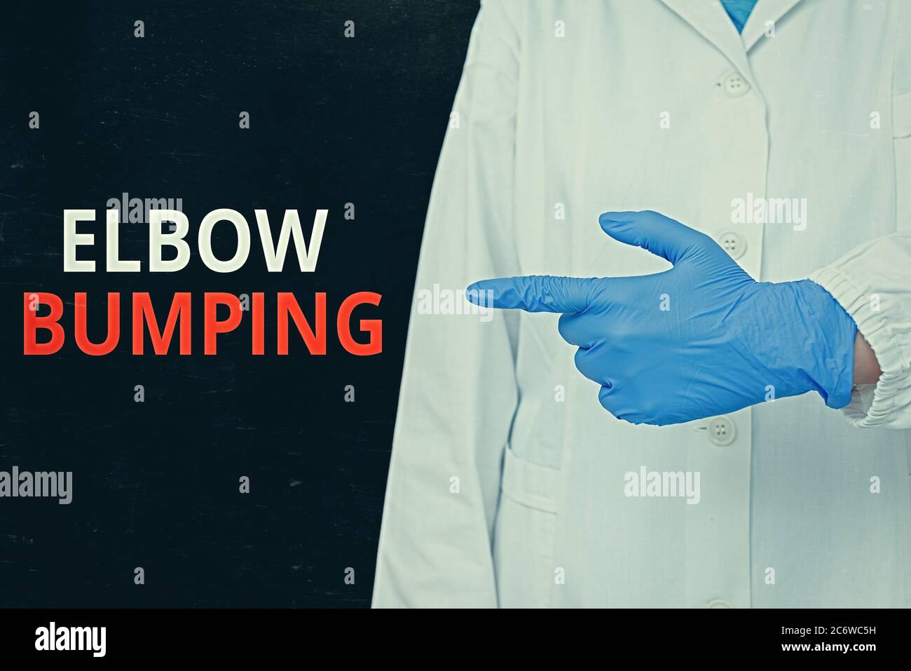 Word writing text Elbow Bumping. Business photo showcasing newlytrended ...