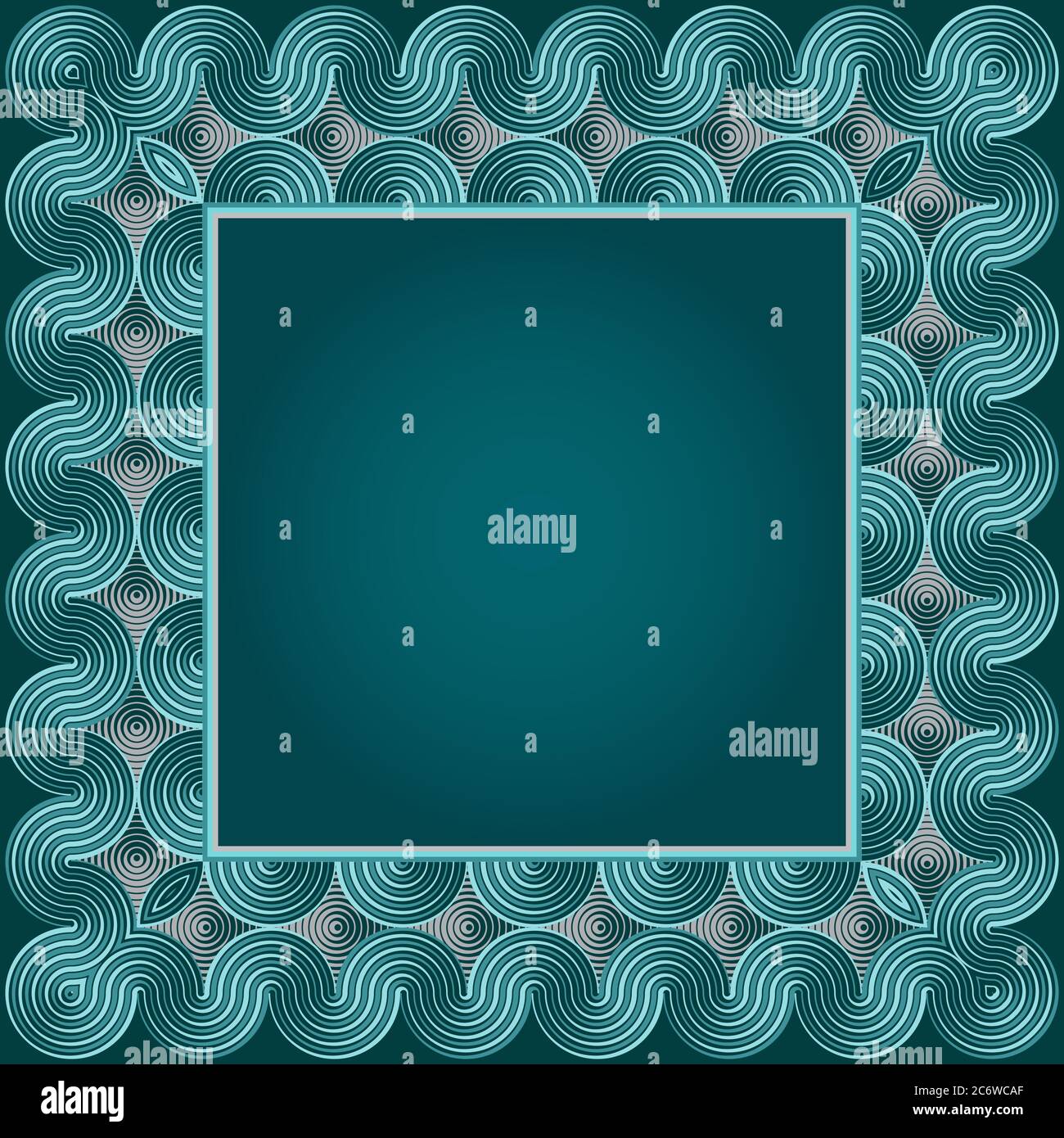 Vector geometric border with distortion effect Stock Vector Image & Art ...