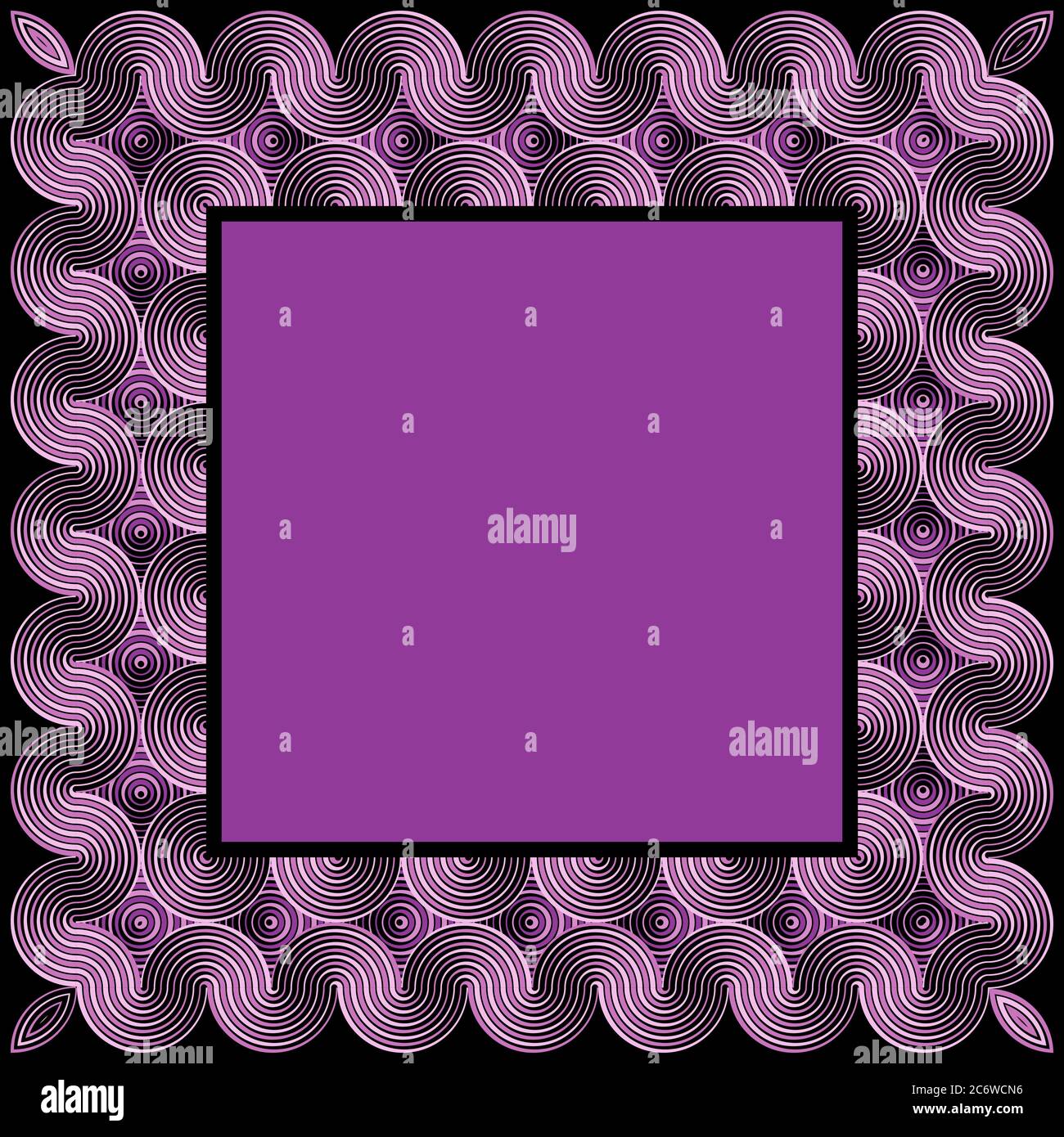 Vector geometric border with distortion effect Stock Vector Image & Art ...