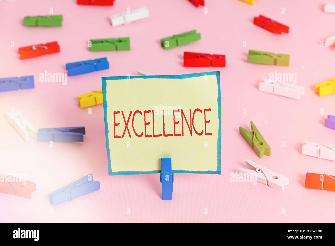 Text sign showing Excellence. Business photo text standard of ...