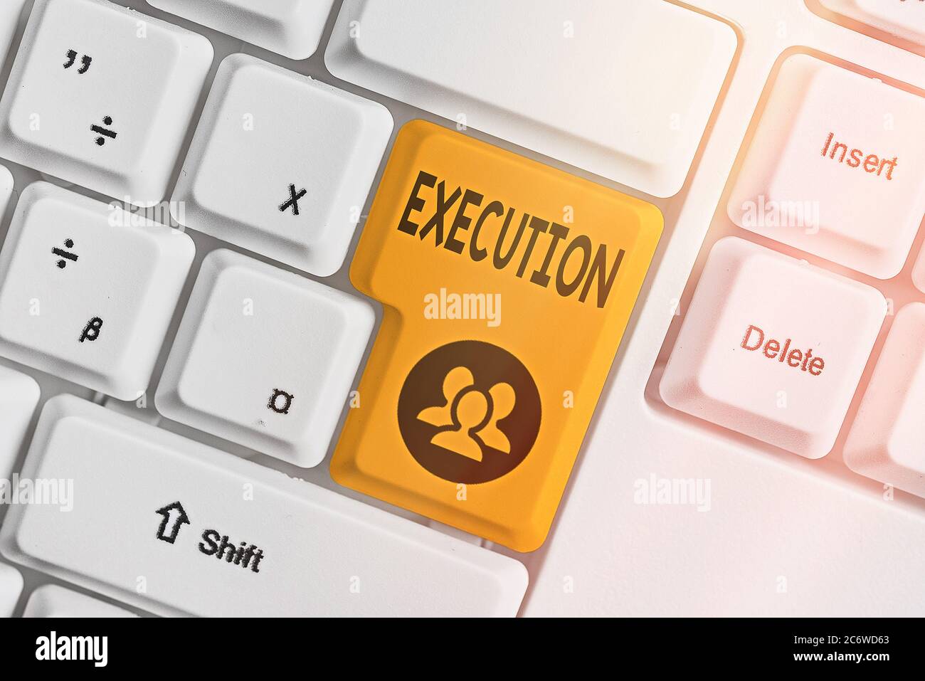 Handwriting Text Writing Execution Conceptual Photo It Executes Or Imposes A Program Order Or