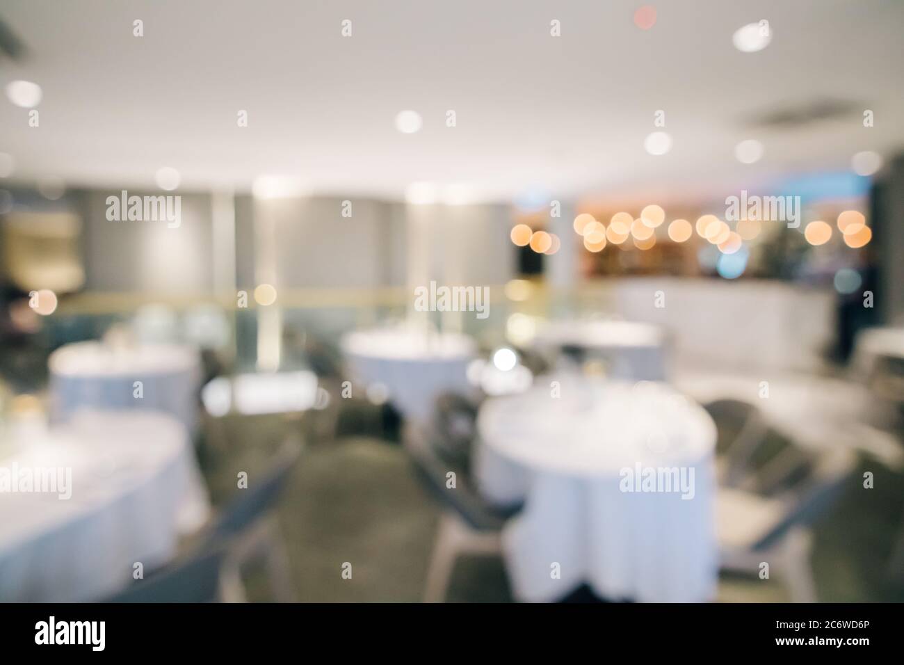 Abstract blurred lounge bar or cafe. Blurred background. Modern ...