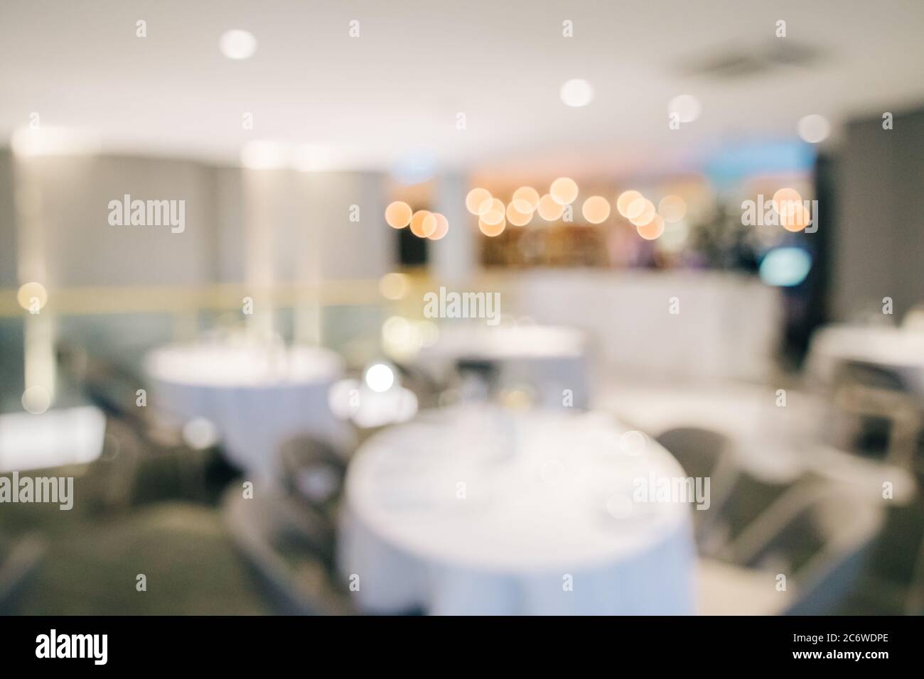 Abstract blurred lounge bar or cafe. Blurred background. Modern ...