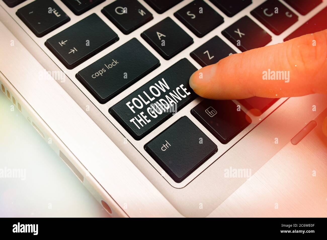 Word writing text Follow The Guidance. Business photo showcasing ...