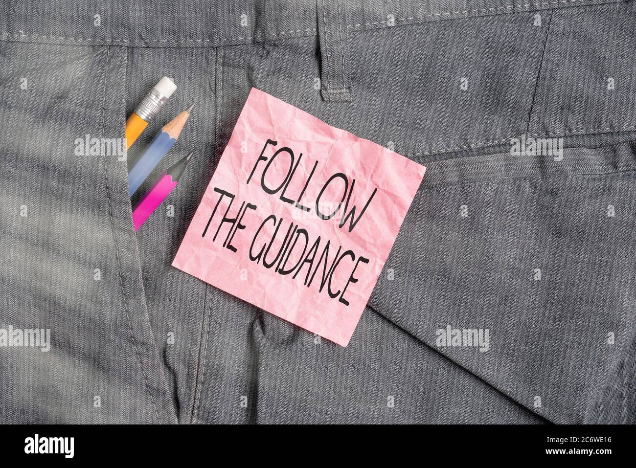 Text sign showing Follow The Guidance. Business photo text controlling ...