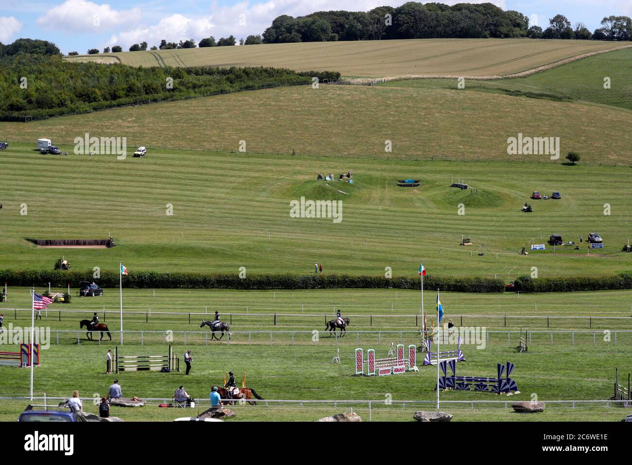 Day Two of the Barbury Horse Trials at Barbury Castle Estate Stock ...