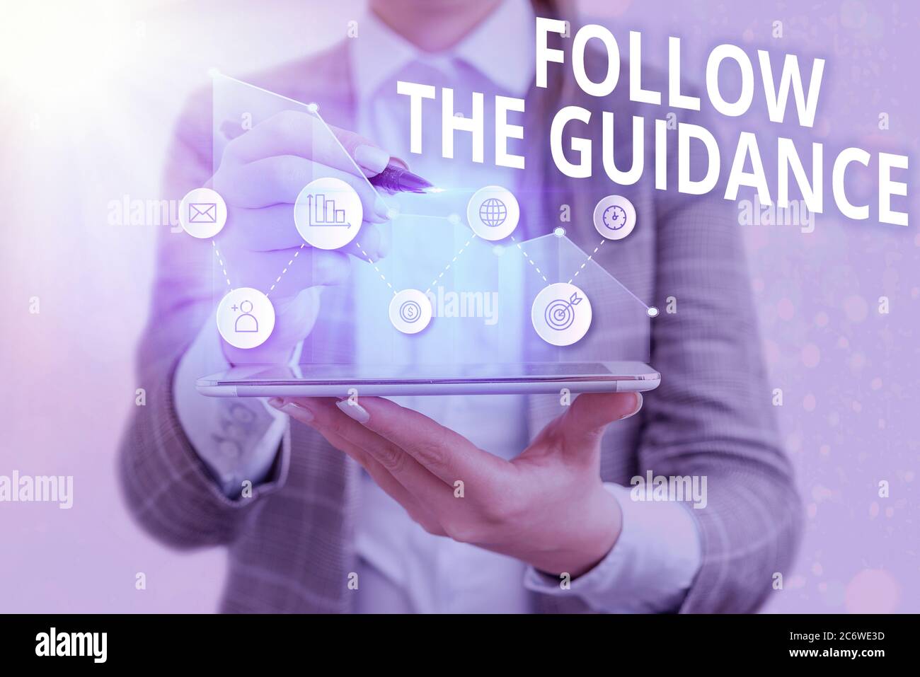 Conceptual hand writing showing Follow The Guidance. Concept meaning ...