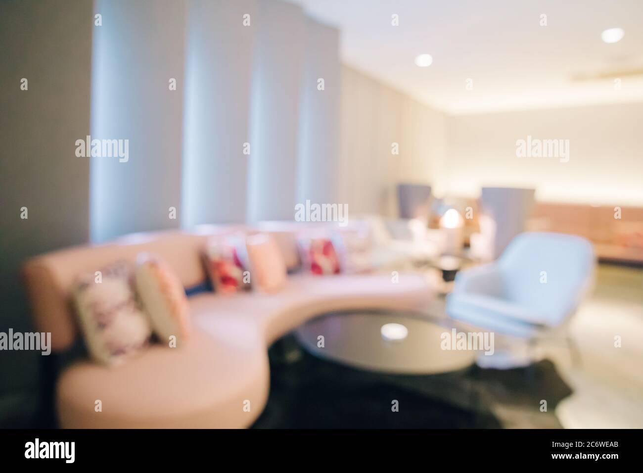 Abstract blurred lounge bar or cafe. Blurred background. Modern ...