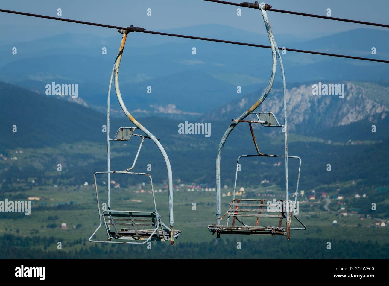 Old cable cars in Zabljak Stock Photo - Alamy