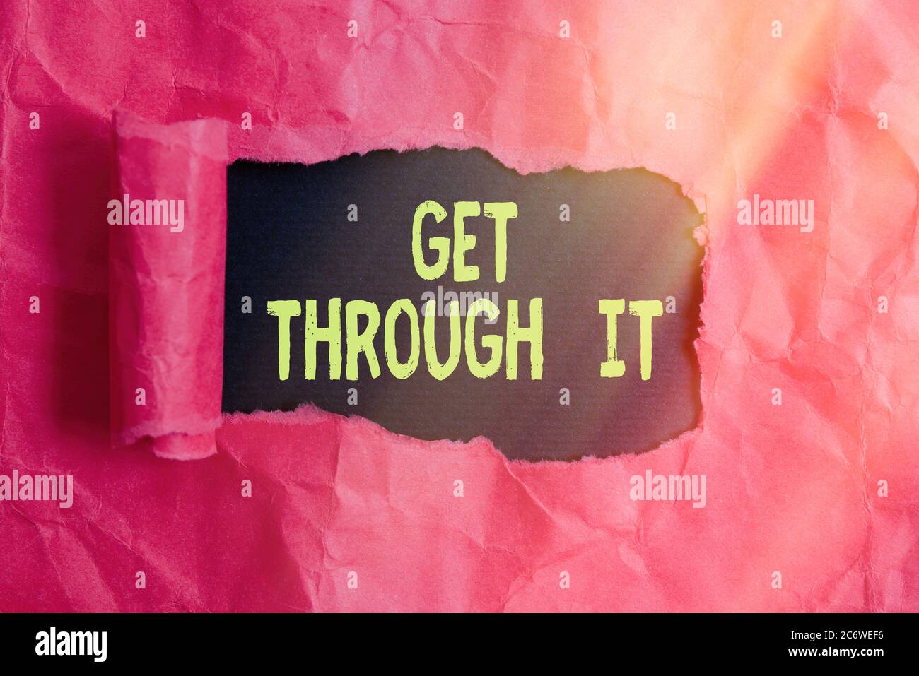 Text sign showing Get Through It. Business photo text encourage someone ...