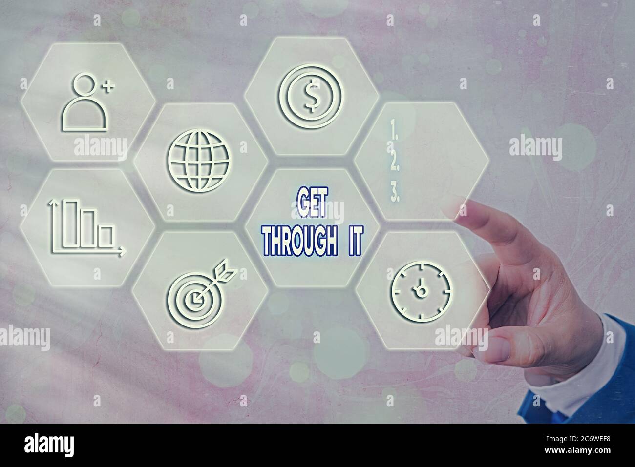 Text sign showing Get Through It. Business photo text encourage someone ...