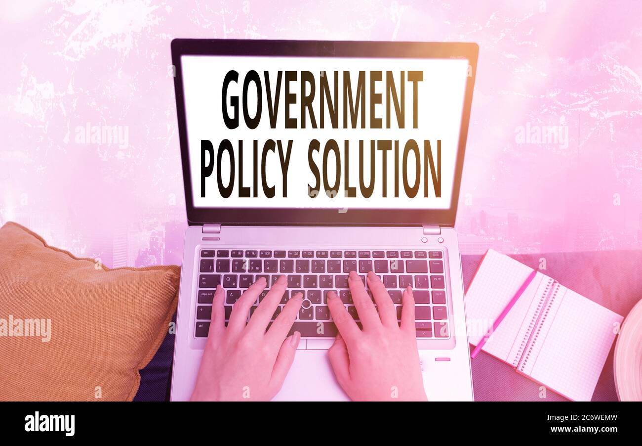 Conceptual hand writing showing Government Policy Solution. Concept ...