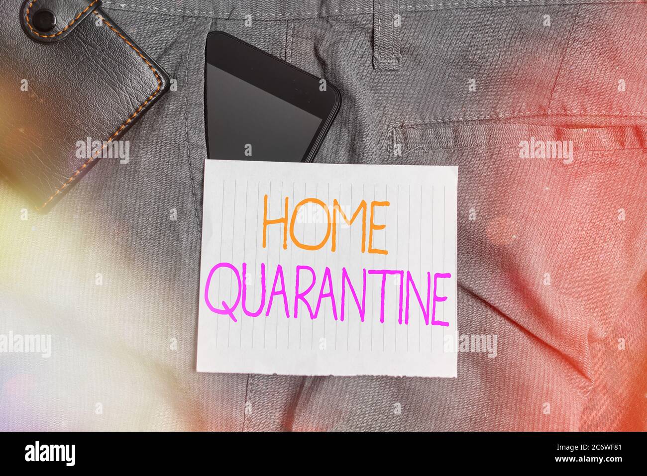 Conceptual hand writing showing Home Quarantine. Concept meaning Encountered a possible exposure ...