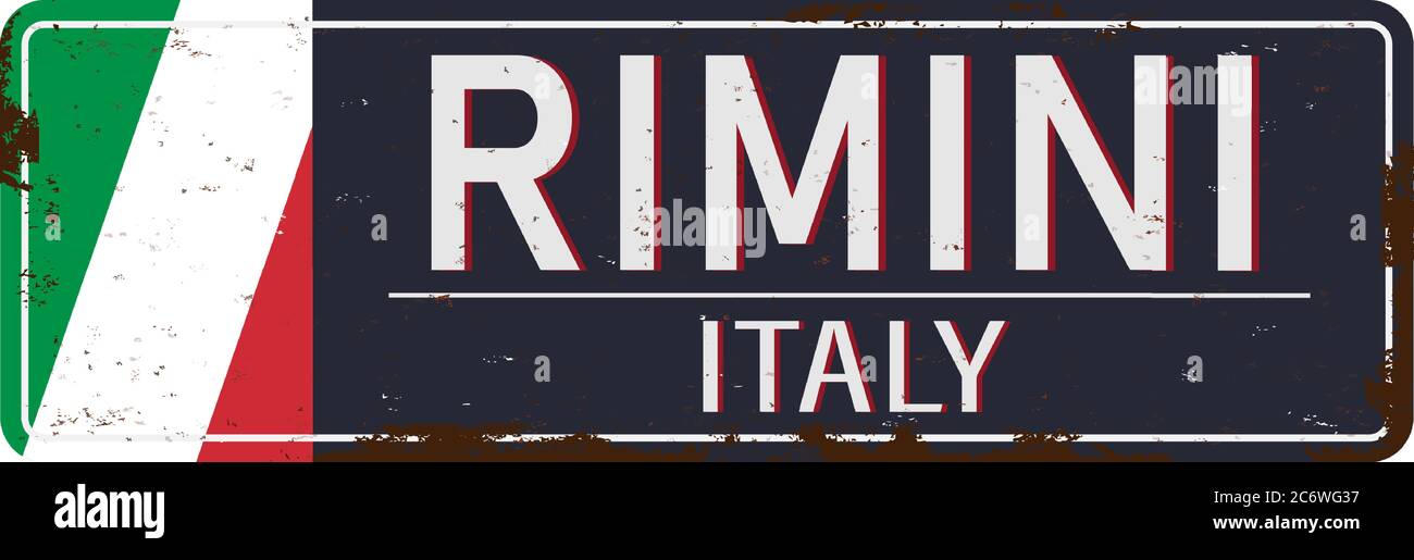 Rimini road sign isolated on white background Stock Vector Image & Art ...