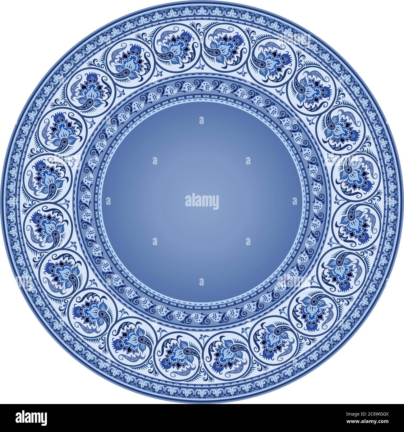 Vector abstract ornamental nature ethnic round frame Stock Vector Image ...