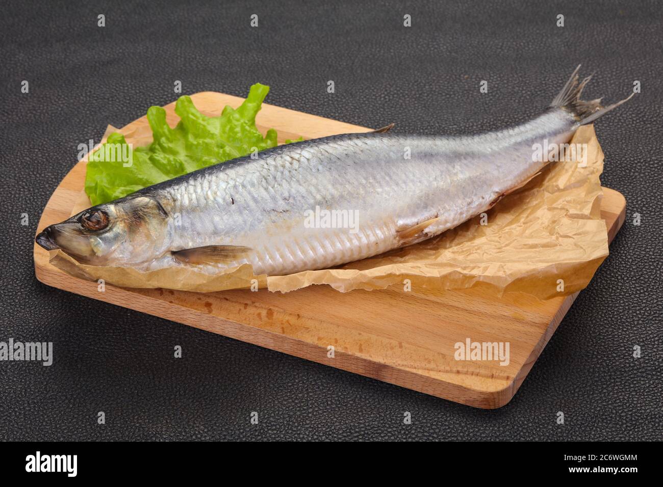 Salted herring fish ready for eat Stock Photo - Alamy