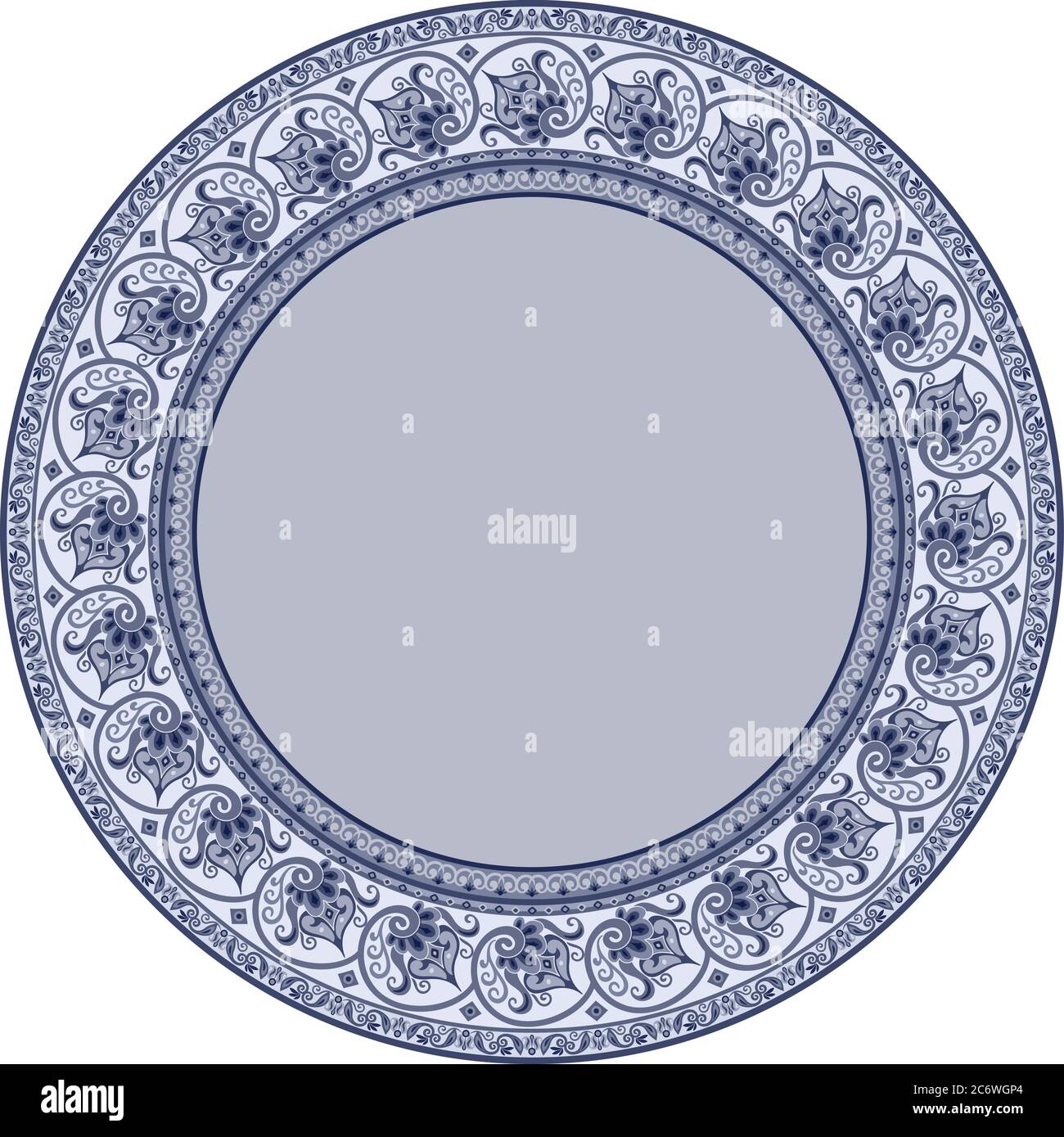 Vector abstract ornamental nature ethnic round frame Stock Vector Image ...