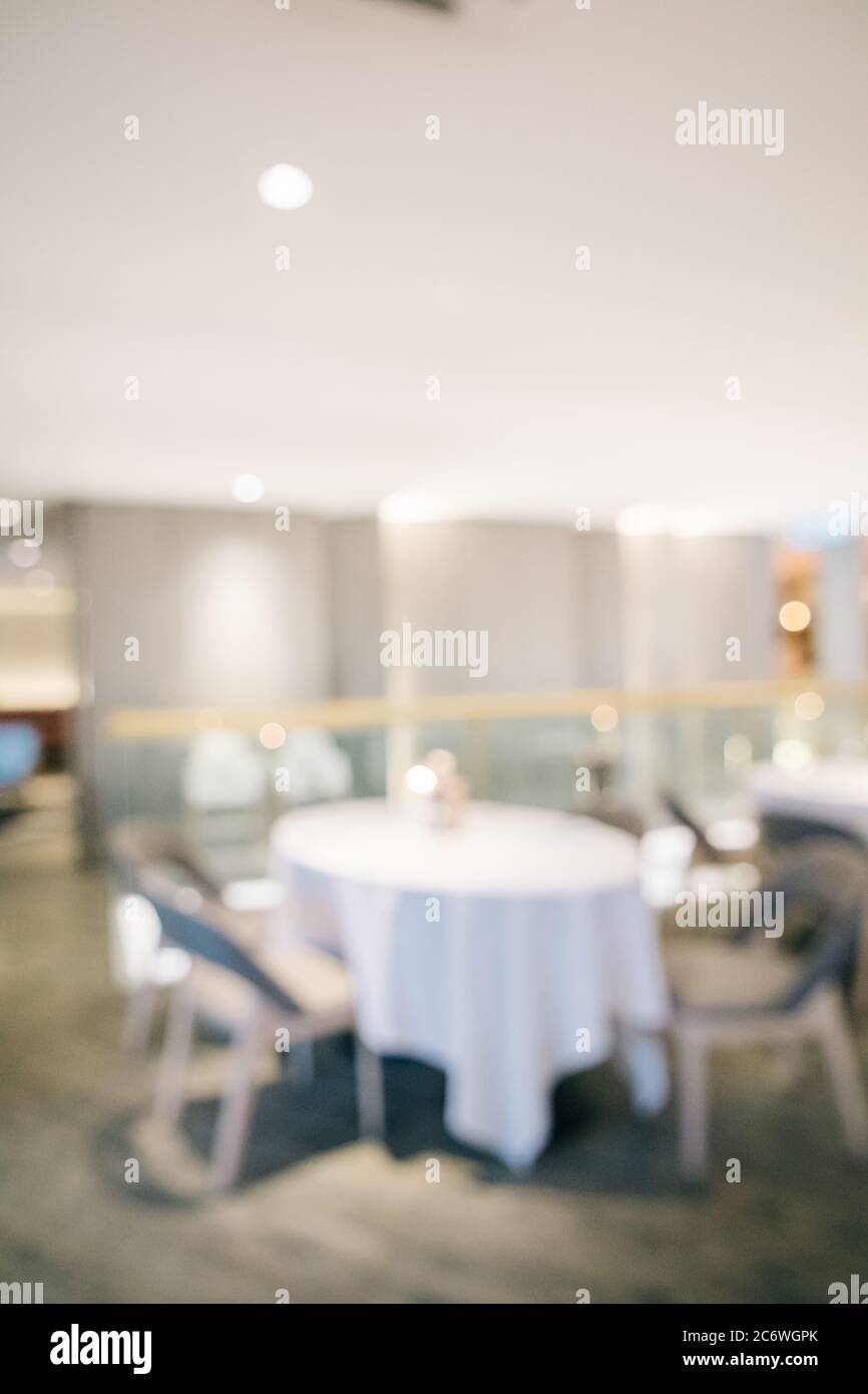 Abstract blurred lounge bar or cafe. Blurred background. Modern ...