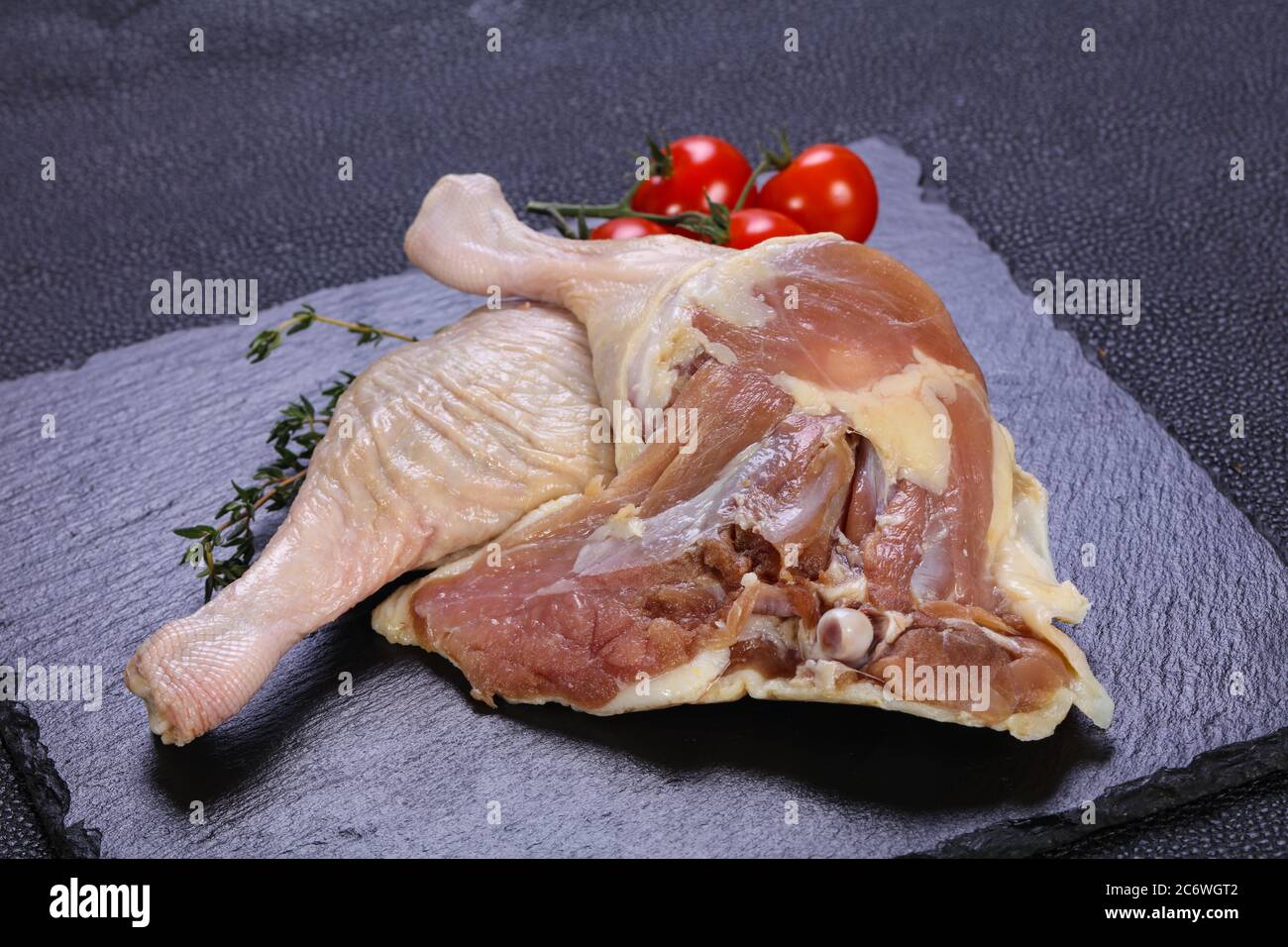 Raw duck leg ready for cooking Stock Photo - Alamy