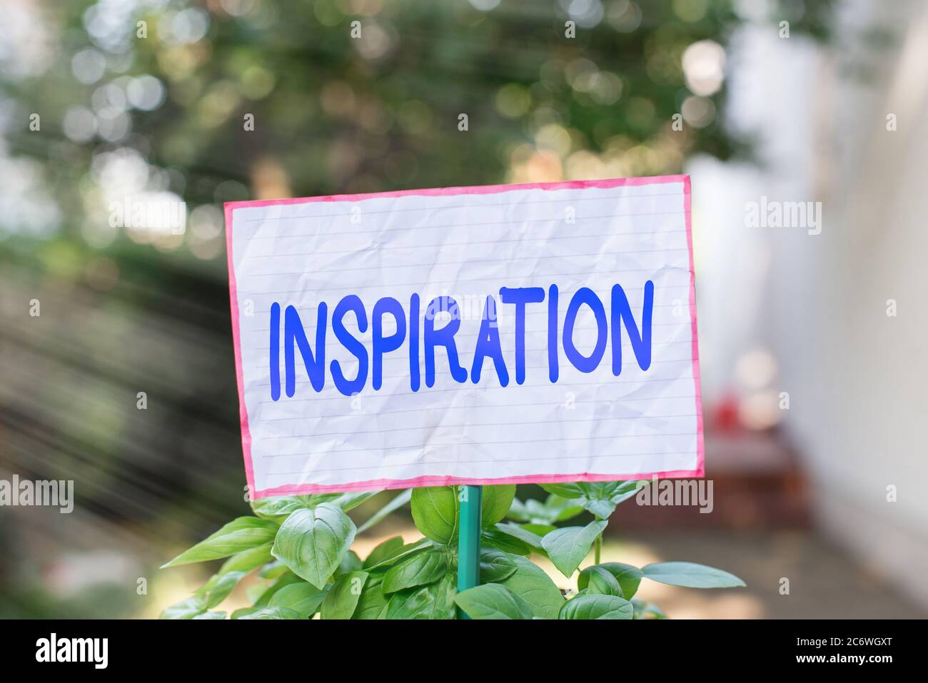 Conceptual hand writing showing Inspiration. Concept meaning process of ...