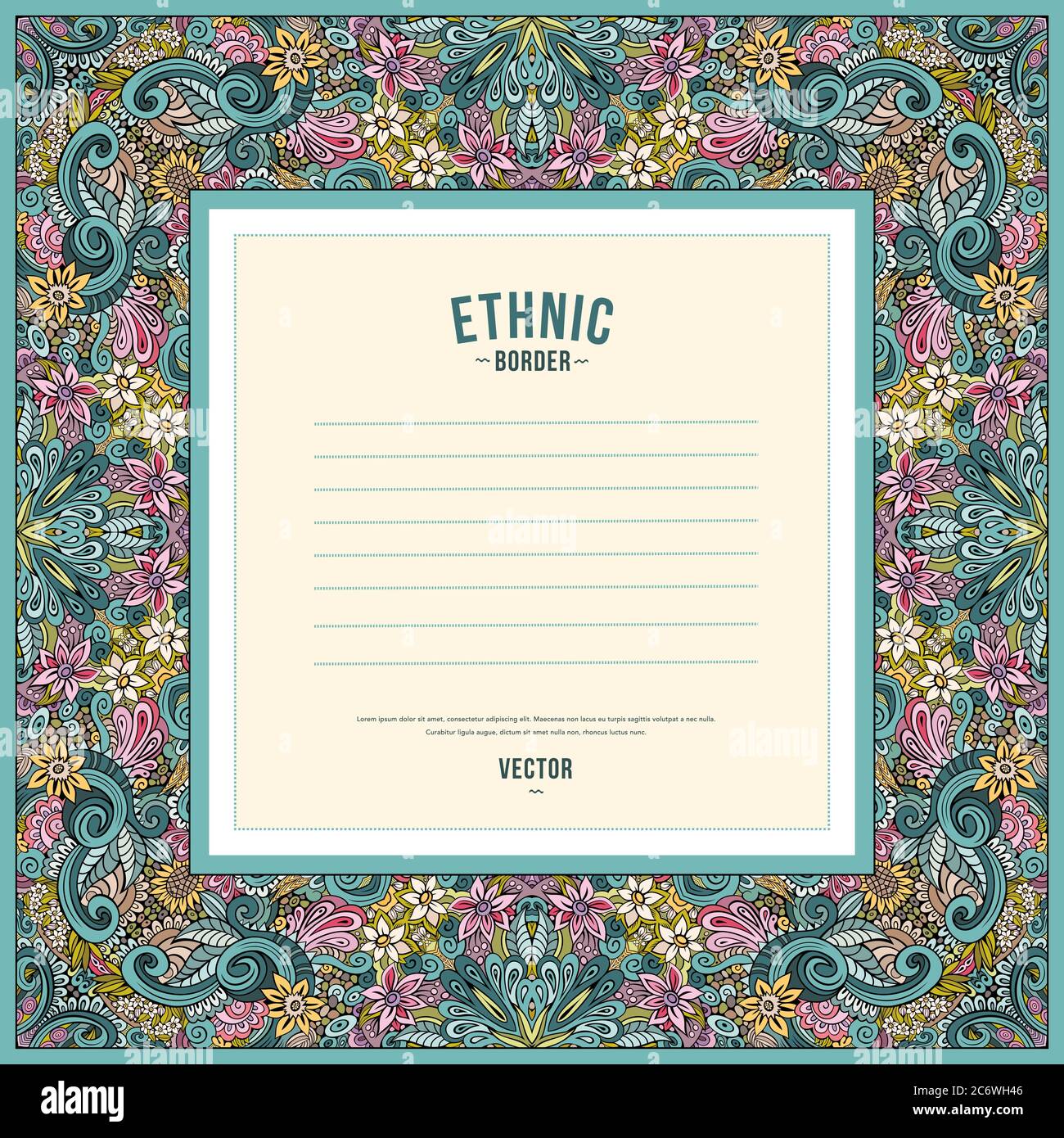 Floral vector border. Nature illustration Stock Vector Image & Art - Alamy
