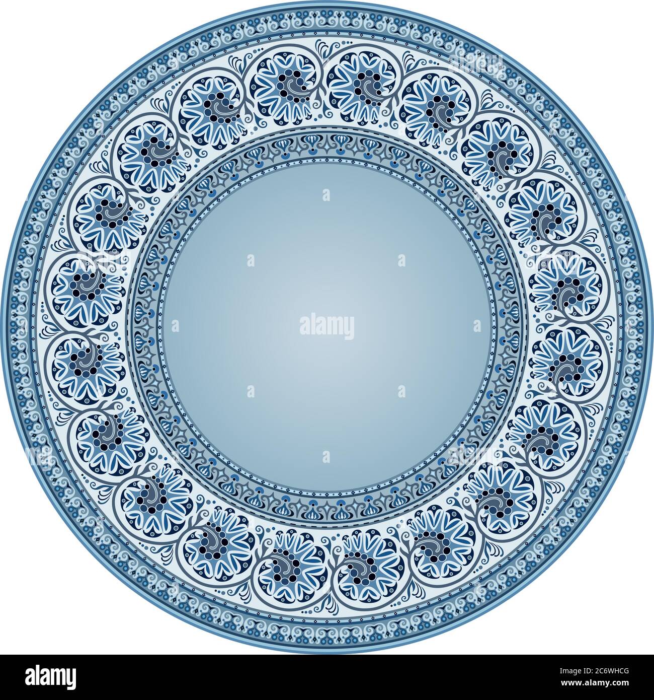 Vector abstract ornamental nature ethnic round frame Stock Vector Image ...